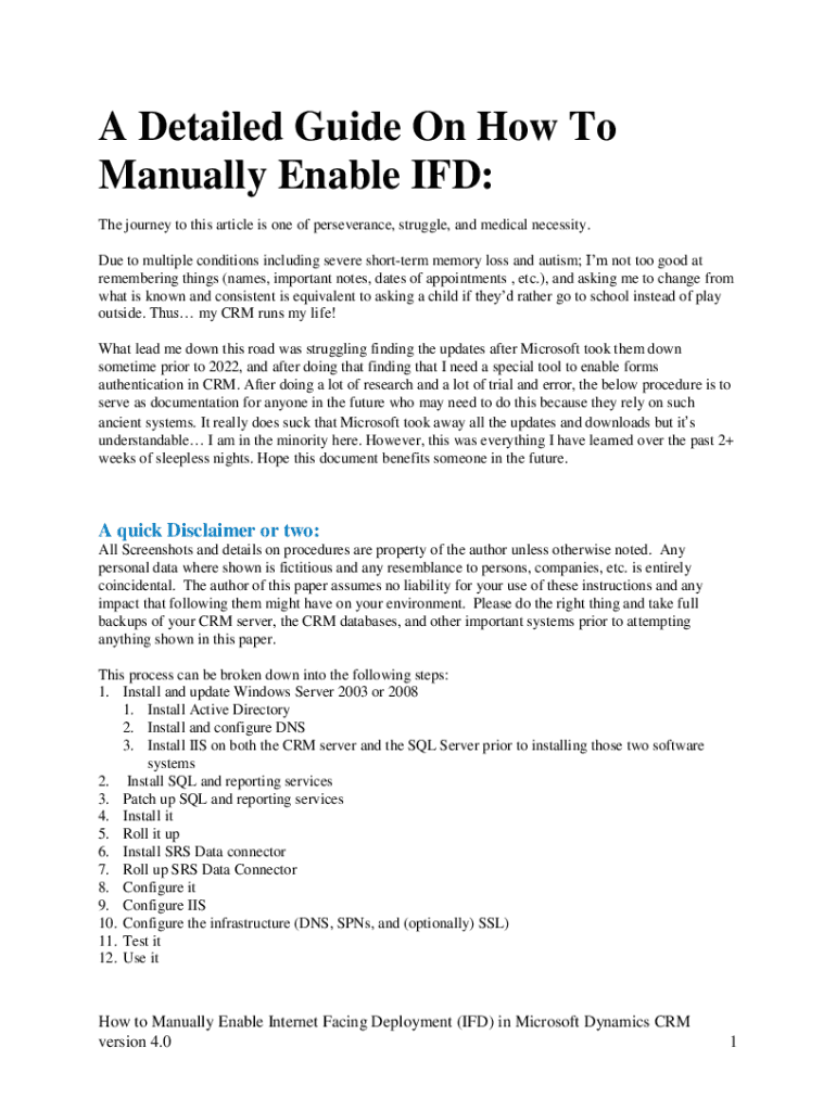 Fillable Online A Detailed Guide On How To Manually Enable IFD Fax Email Print - pdfFiller