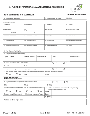 Fillable Online 02 - 10 Dec 2021 APPLICATION FORM FOR AN AVIATION ...