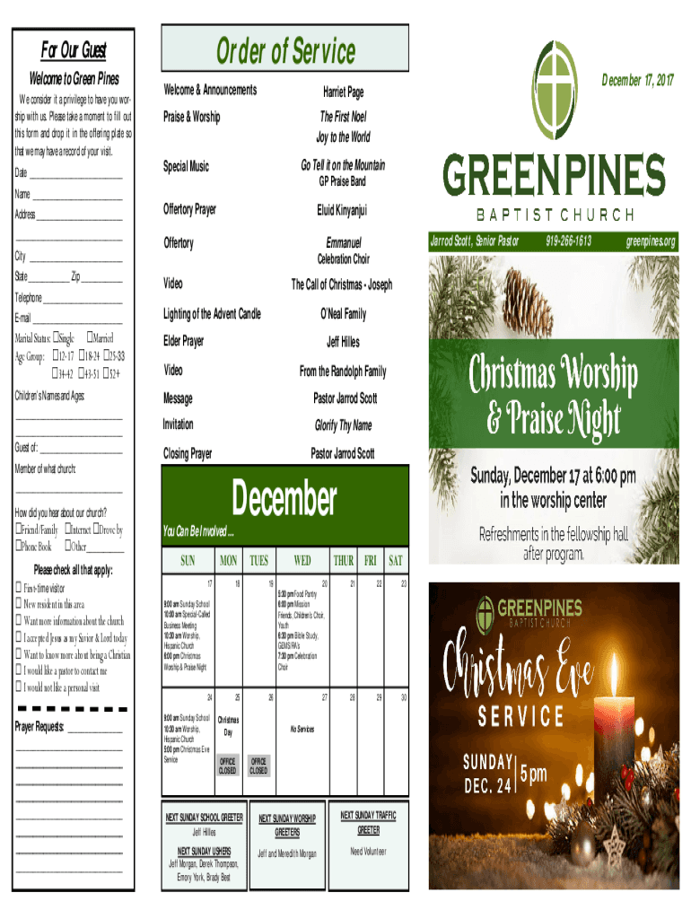 Fillable Online Welcome to Morning Worship at Third Baptist Church with Rev ... Fax Email Print ...