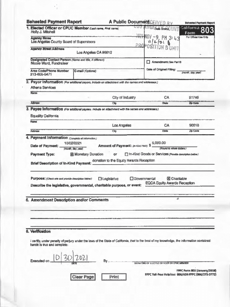 Fillable Online rrcc lacounty Holly J. Mitchell - Los Angeles Coliseum ...