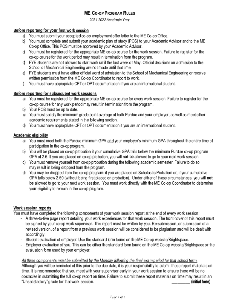 Fillable Online engineering purdue Before reporting for your first work session a) You must ...