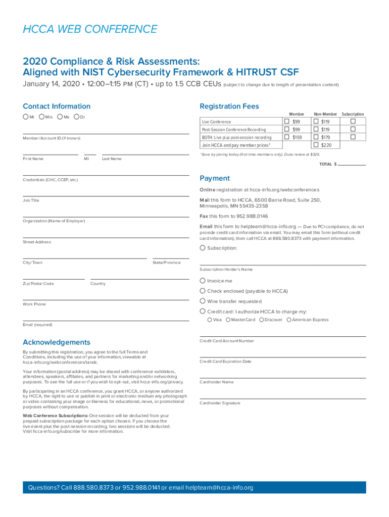 Fillable Online Aligned with NIST Cybersecurity Framework & HITRUST CSF Fax Email Print - pdfFiller
