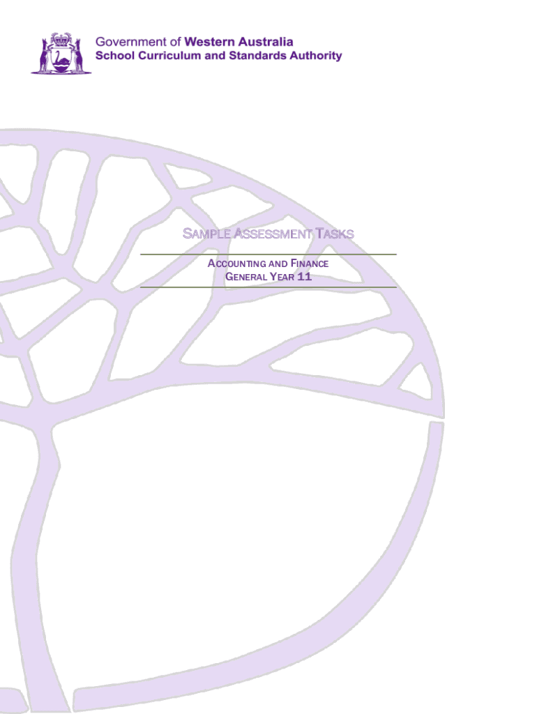 Fillable Online senior-secondary scsa wa edu sample assessment outline ...