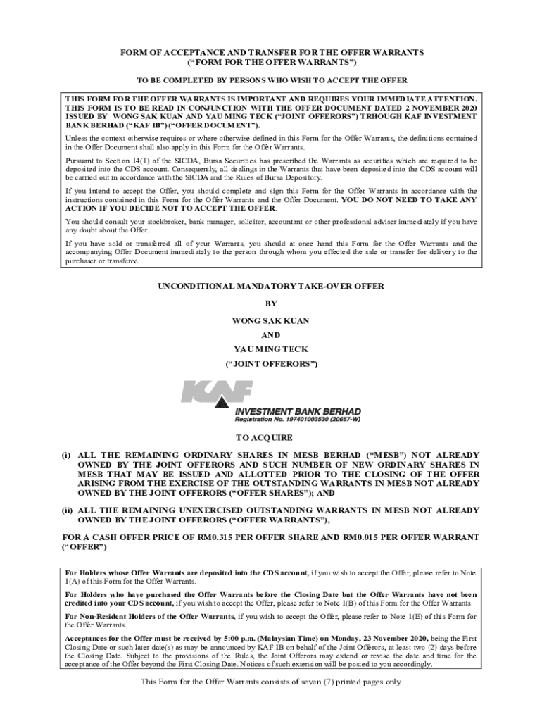 Fillable Online TRANSFER FORM FOR WARRANTS Sample Clauses Fax Email Print - pdfFiller