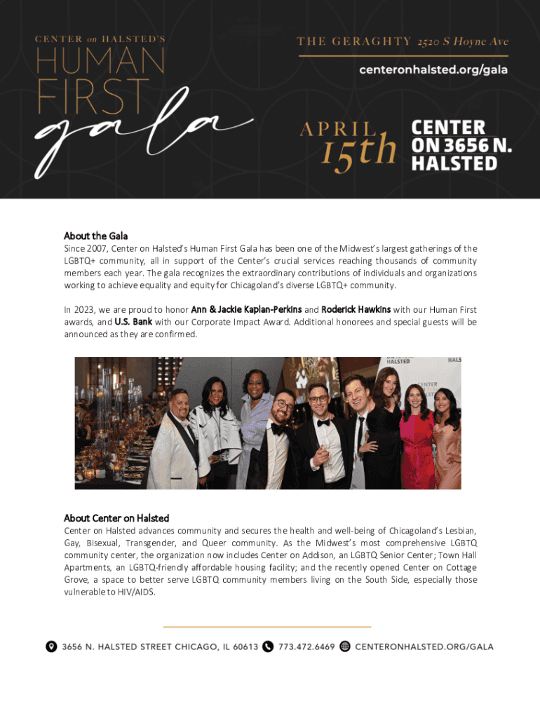 Fillable Online Center on Halsted holds gala to celebrate 15 years of ... Fax Email Print ...