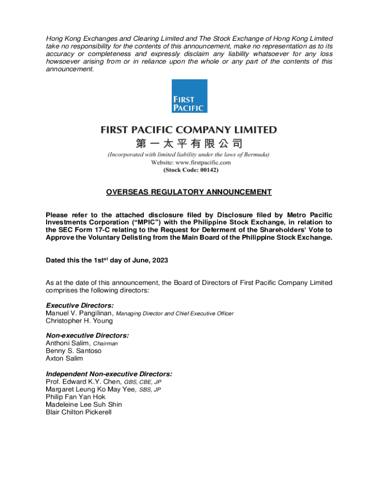 Fillable Online Please refer to the attached disclosure filed by ...