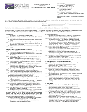 Fillable Online contra costa county check list for record of survey Fax ...