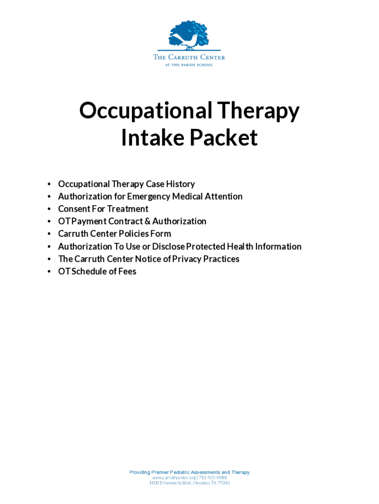 Fillable Online new patient intake form - All For Kids Pediatric ...