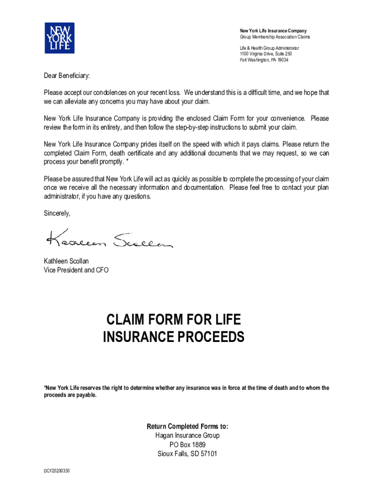 Fillable Online Accidental Death Claim Form.pdf - ACEP Insurance Fax ...
