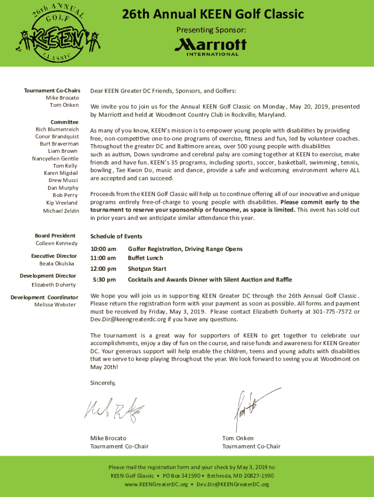 Fillable Online KEEN GDC 2018 Golf Registration Form v4 Fax Email Print ...