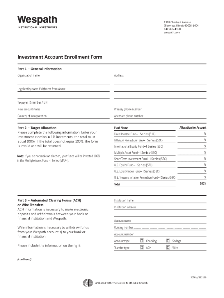 Fillable Online Investment Account Enrollment Form Fax Email Print - pdfFiller