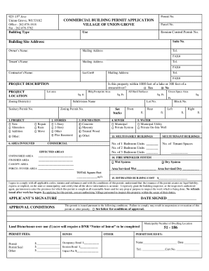 Fillable Online commercial-building-permit-application-village-of-union ...
