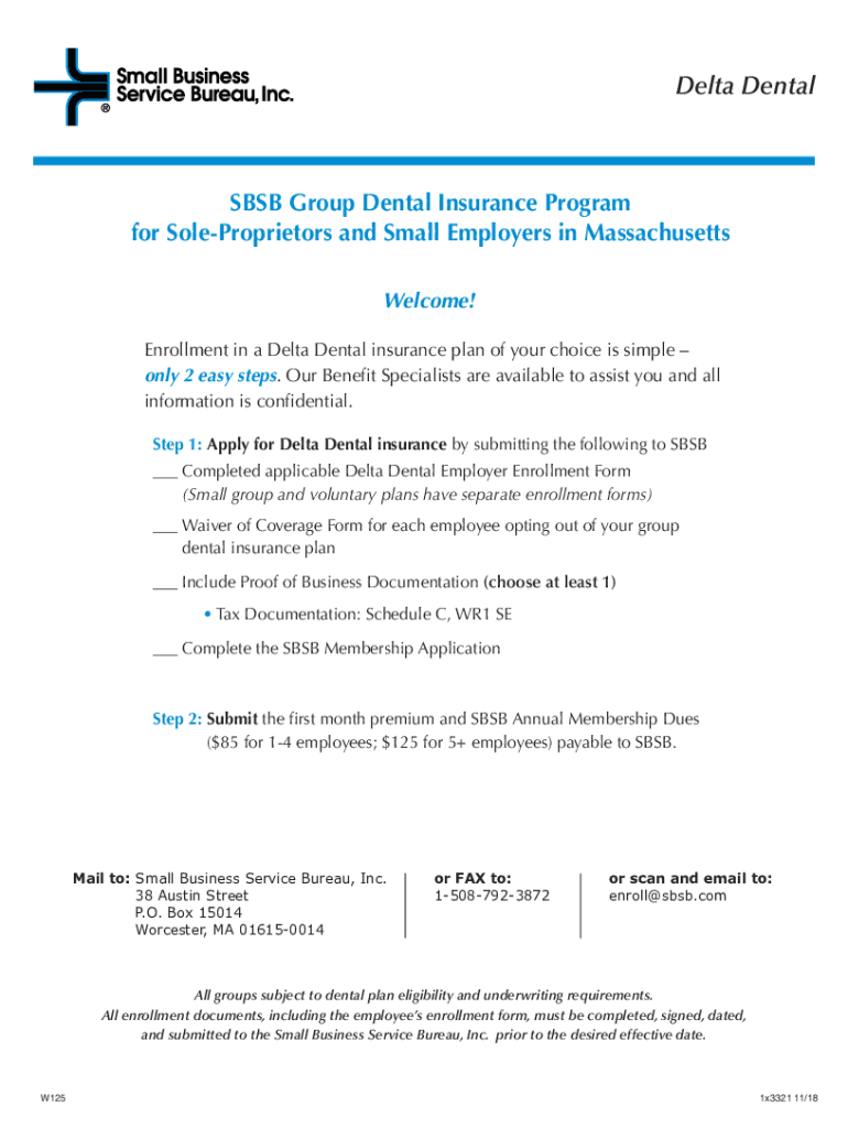 Fillable Online Dental Plan Benefits and Enrollment Packages Fax Email ...