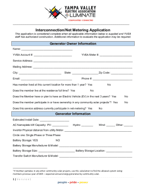 Fillable Online Interconnection/Net Metering Application and Agreement Fax Email Print - pdfFiller