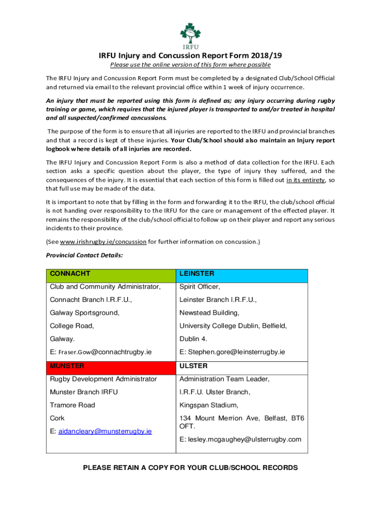 Fillable Online d2cx26qpfwuhvu cloudfront Report a Concern Concussion ...