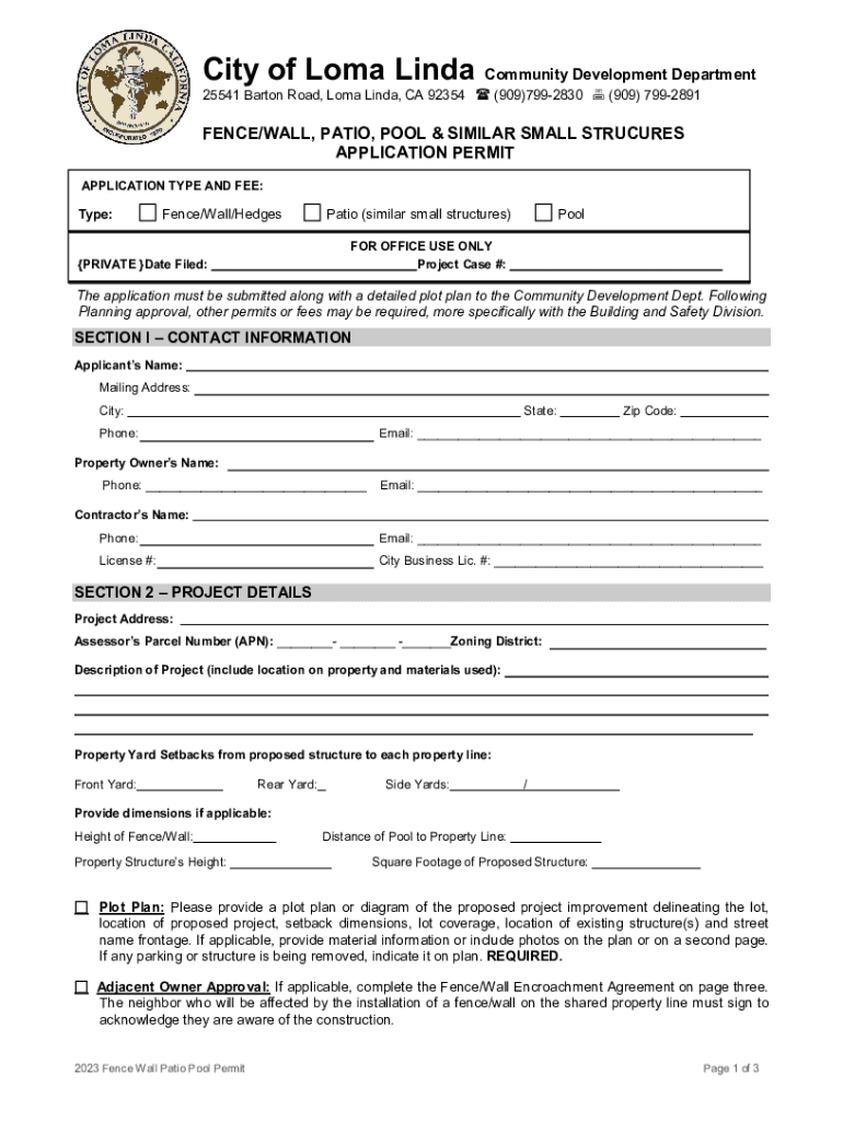 Fillable Online Location and Hours - City of Loma Linda Fax Email Print - pdfFiller