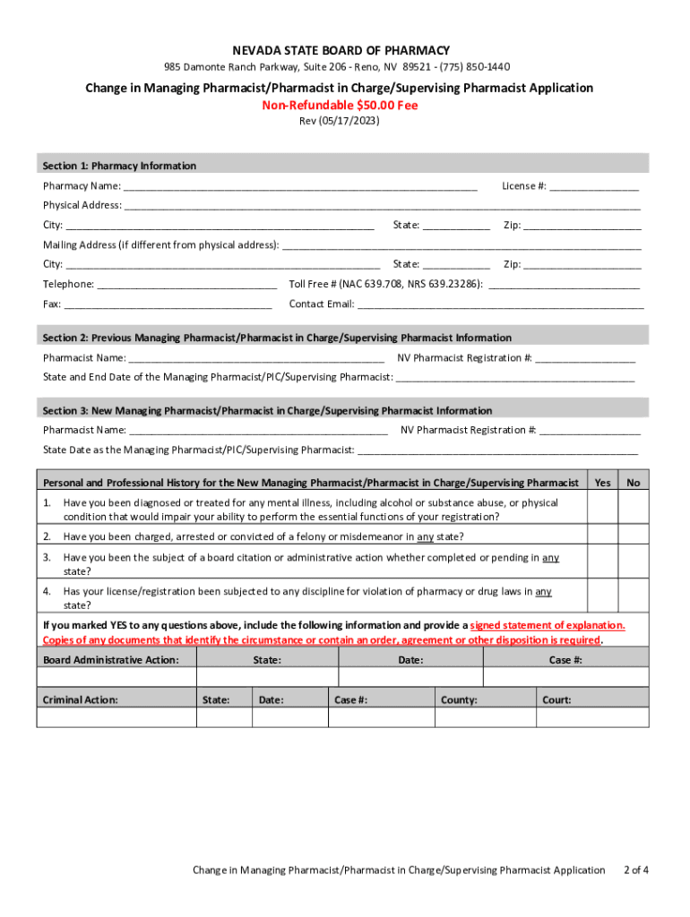 Fillable Online bop nv Application to Register a Non-Resident Pharmacy ...