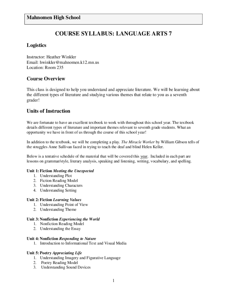 Fillable Online Heather Winkler - high school teacher - Mahnomen Public ...