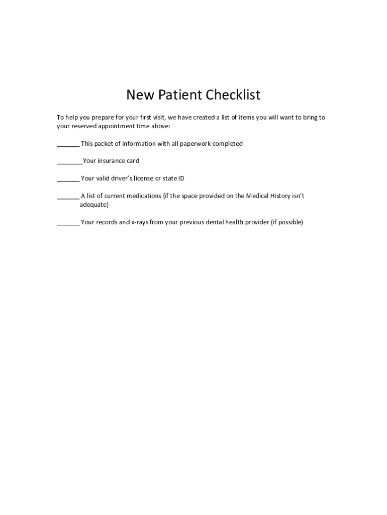 Fillable Online How to prepare for your next doctor's visit Fax Email Print - pdfFiller