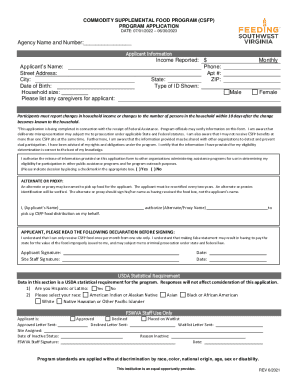 Fillable Online Agency Name and Number: Applicant ... Fax Email Print - pdfFiller