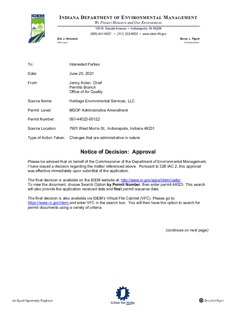 Fillable Online permits air idem in Draft Hazardous Waste Management ...