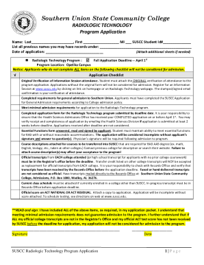 Fillable Online southern union dual enrollment Fax Email Print - pdfFiller