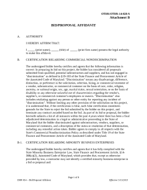 NON-DISCRIMINATION AFFIDAVIT - Monroe County, Indiana Doc Template ...