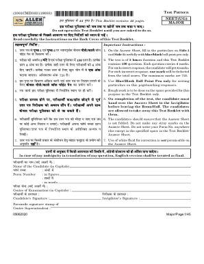 Fillable Online Test Series for NEET: Set of 10 NEET Tests in Booklet ...