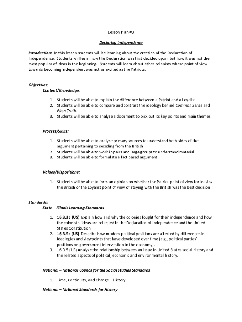 Fillable Online How To Write A Lesson Plan For Success Use This