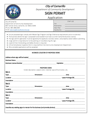 Fillable Online permits - Welcome to Camarillo, CA Fax Email Print - pdfFiller