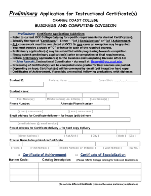 Fillable Online APPLICATION FOR CERTIFICATE OF SPECIALIZATION ...