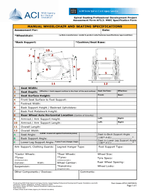 Fillable Online Spinal seating professional development project ...