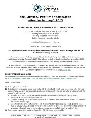 Fillable Online COMMERCIAL PERMIT PROCEDURES Fax Email Print - pdfFiller