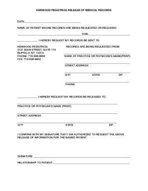 Fillable Online REQUEST FOR MEDICAL RECORDS - Humble Fax Email Print ...