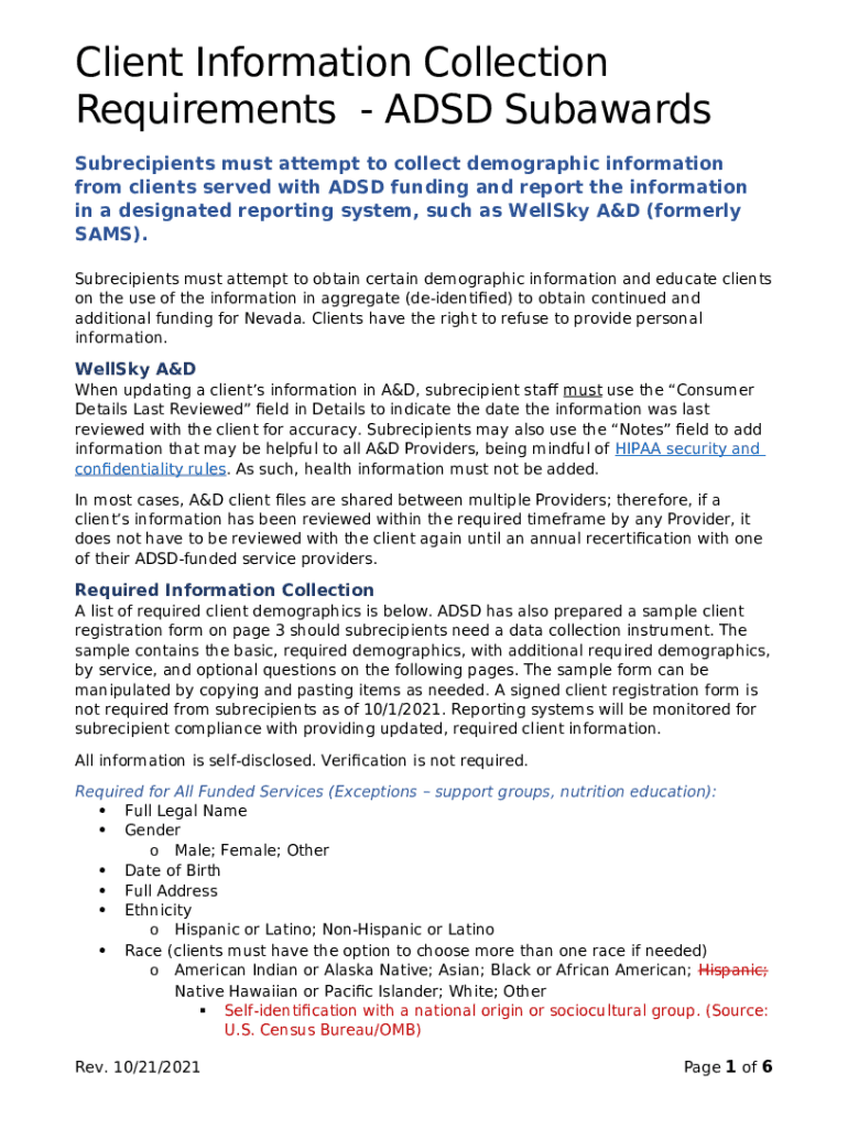 Statement on Collection of Demographic Ination by ... Doc Template | pdfFiller