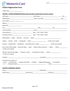 Fillable Online SECTION 1: PATIENT INFORMATION (Please allow front desk to photocopy ID or ...