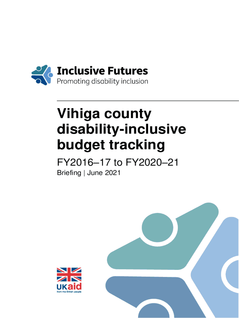 Fillable Online Vihiga county disability-inclusive budget tracking Fax Email Print - pdfFiller