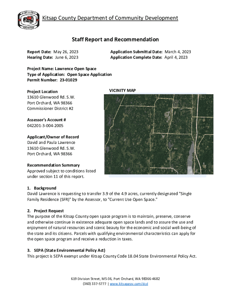 Fillable Online Staff Report Open Space Template Fax Email Print ...