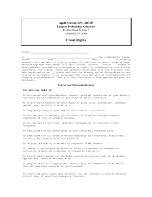 Fillable Online Client Rights Fax Email Print - pdfFiller