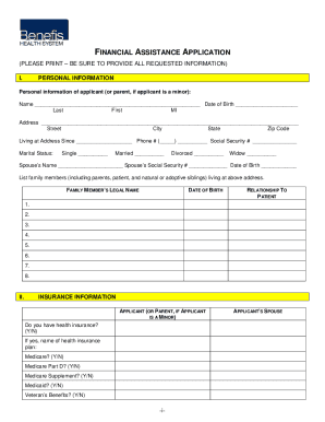Fillable Online Financial Assistance Application (2) Fax Email Print - pdfFiller