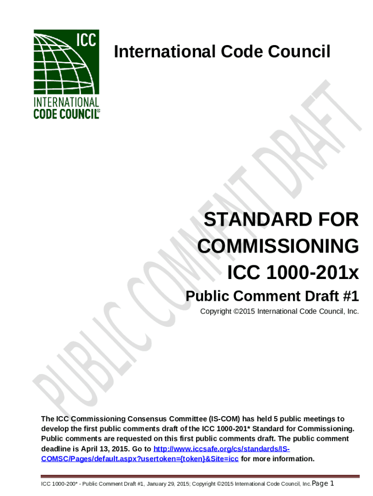 APPLICATION OF THE COMMISSIONING PROCESS ICC ... Doc Template | pdfFiller