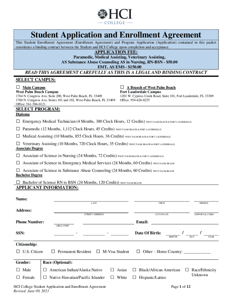 Fillable Online This Student Enrollment Agreement (Enrollment Agreement ...