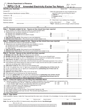 Fillable Online tax illinois Electricity Excise Tax Forms - Illinois ...