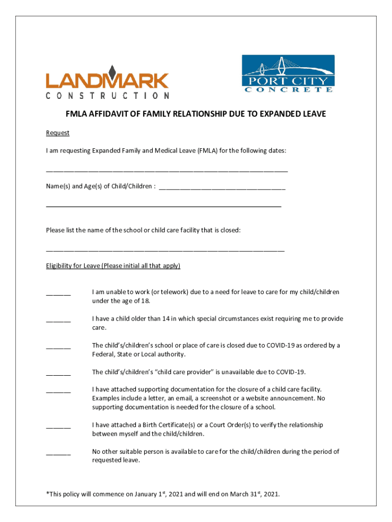 Fillable Online FMLA-Affidavit-of-Family-Relationship-due-to-Expanded ...
