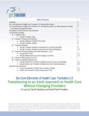 Six Core Elements - Transitioning Youth to an Adult Health ... Doc ...