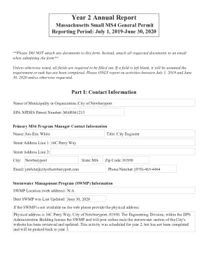 Fillable Online MS4 General Permit-Annual Report Year 2.pdf Fax Email ...