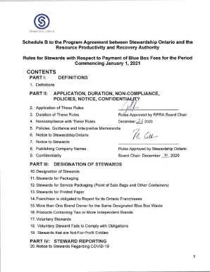 Fillable Online Stewardship-Ontario-Blue-Box-Program-Agreement- ... Fax ...