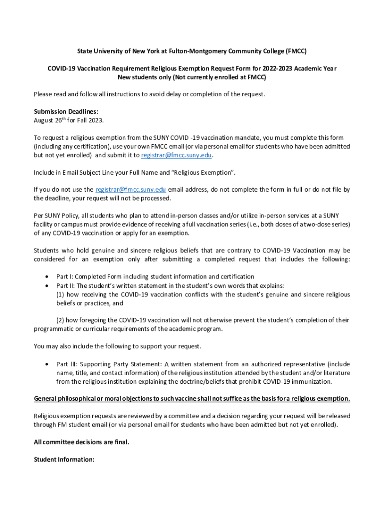 Fillable Online Medical Exemption Request Form for 2022-2023 ... Fax ...