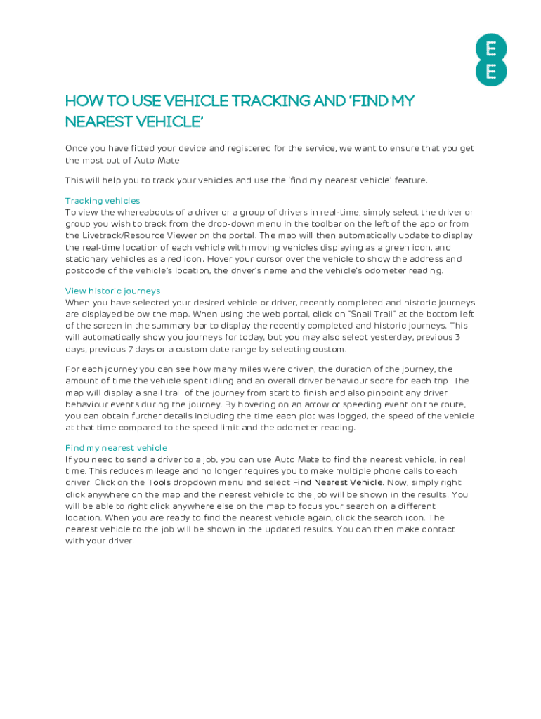 Fillable Online How to Track a Vehicle With GPS - How It Works Fax ...