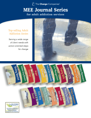 Fillable Online MEE Journal Series for adult addiction services Fax ...